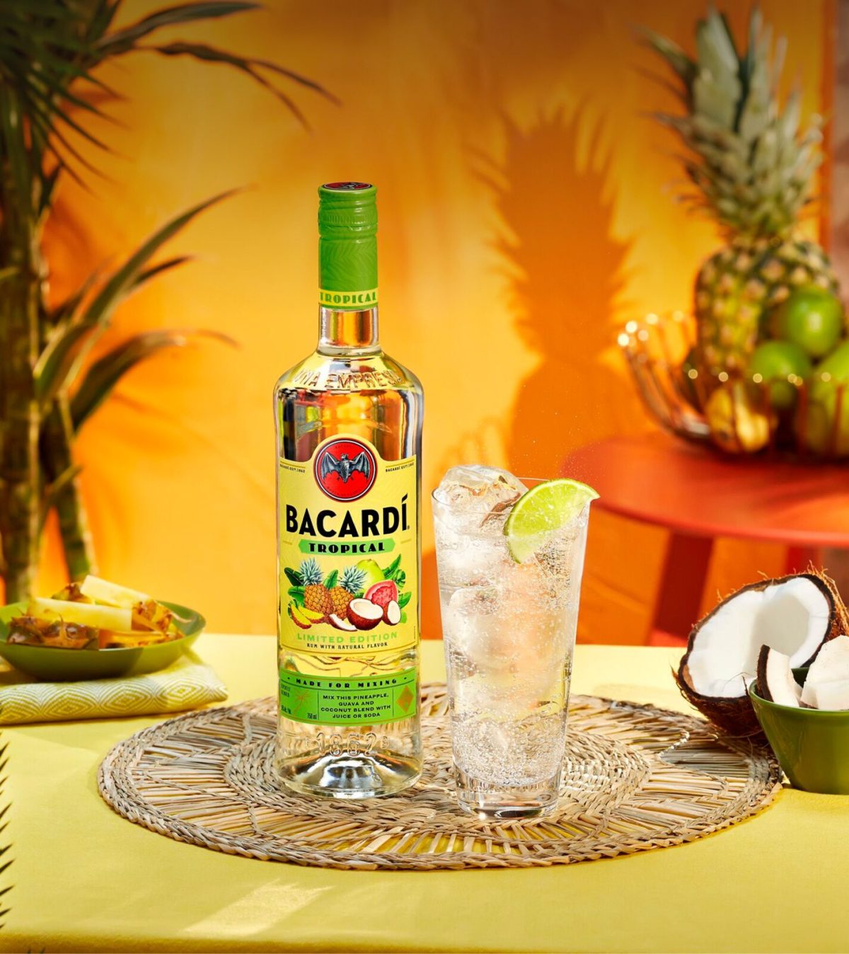 BACARDÍ Tropical Flavoured Rum | Pineapple Coconut and Guava Flavoured ...