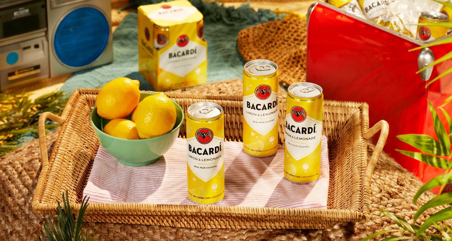 A ready-to-drink Limón and Lemonade cocktail in a can - BACARDÍ Rum