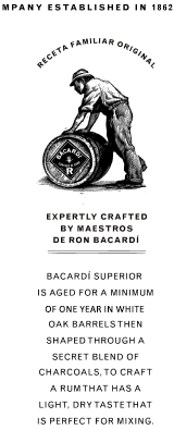 BACARDÍ Superior Rum | Personalized Bottle Label | White Rum | BACARDÍ US